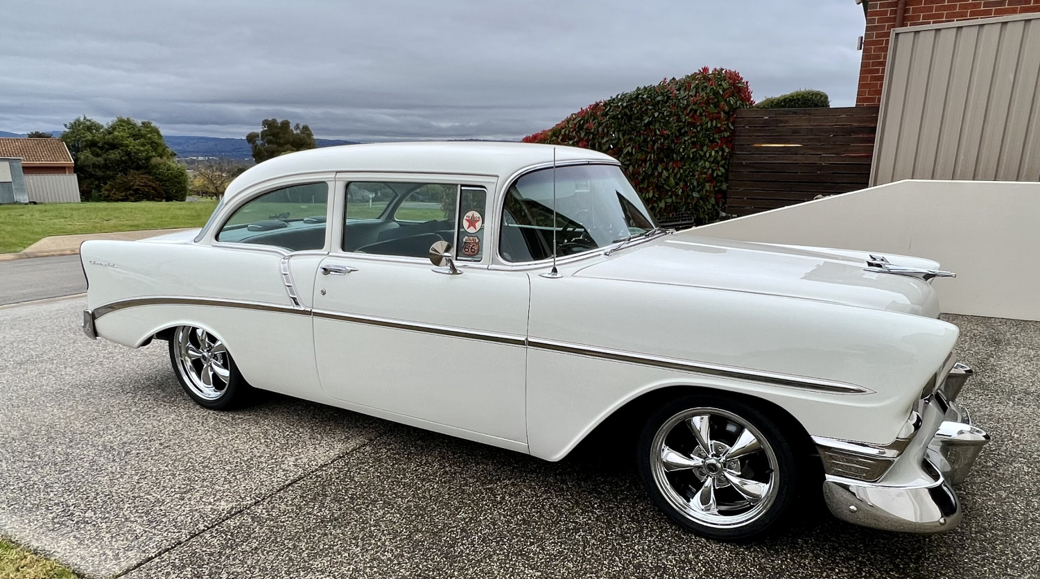 1956 Chevy 210 post | 2023 Shannons Club Online Show & Shine