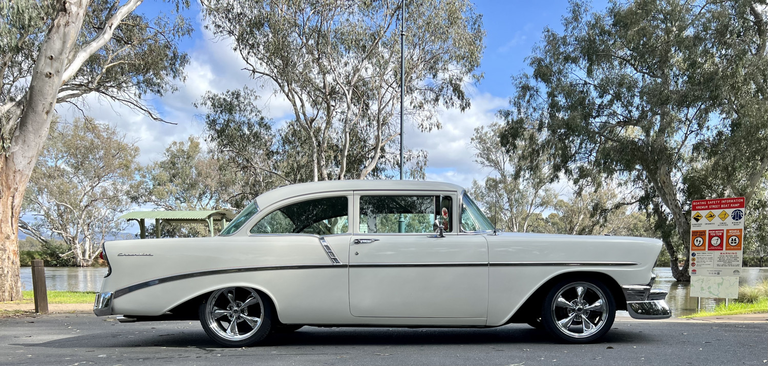 1956 Chevy 210 post | 2023 Shannons Club Online Show & Shine