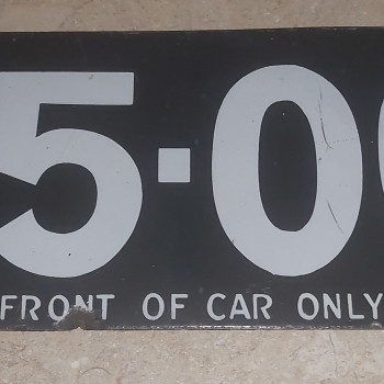 Number plate - Shannons Club